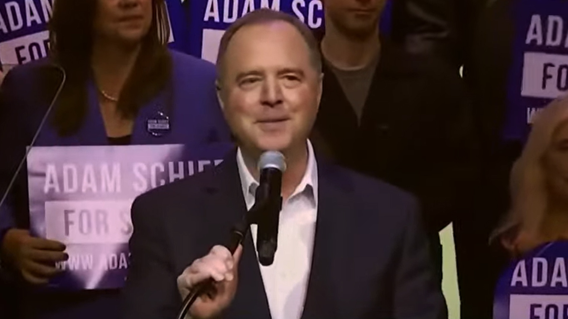 Adam Schiff's Victory Speech Gets A Little Disruption | Congress Lets ...