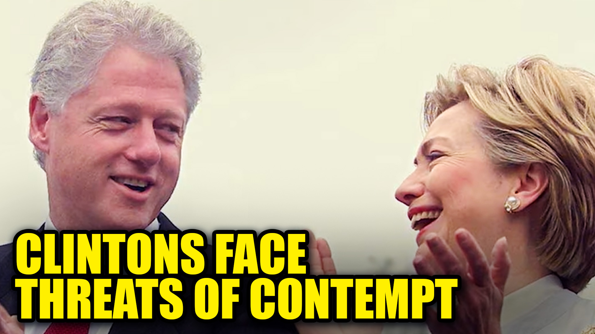 Clintons REFUSE to Testify in Epstein Probe, Face Contempt Threats ...