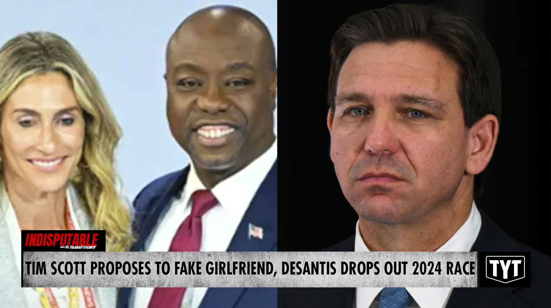 Tim Scott Drops To One Knee For Fake Girlfriend, Ron DeSantis Drops Out ...