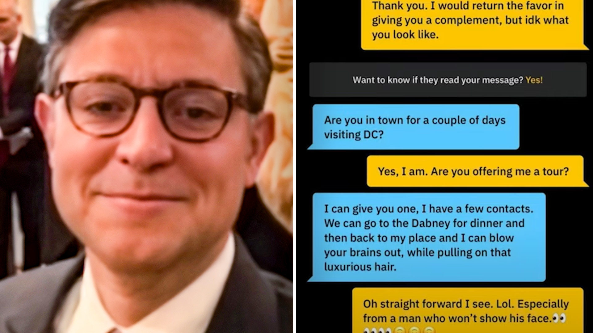 A shocking alleged Grindr back-and-forth tied to Speaker Mike Johnson ...