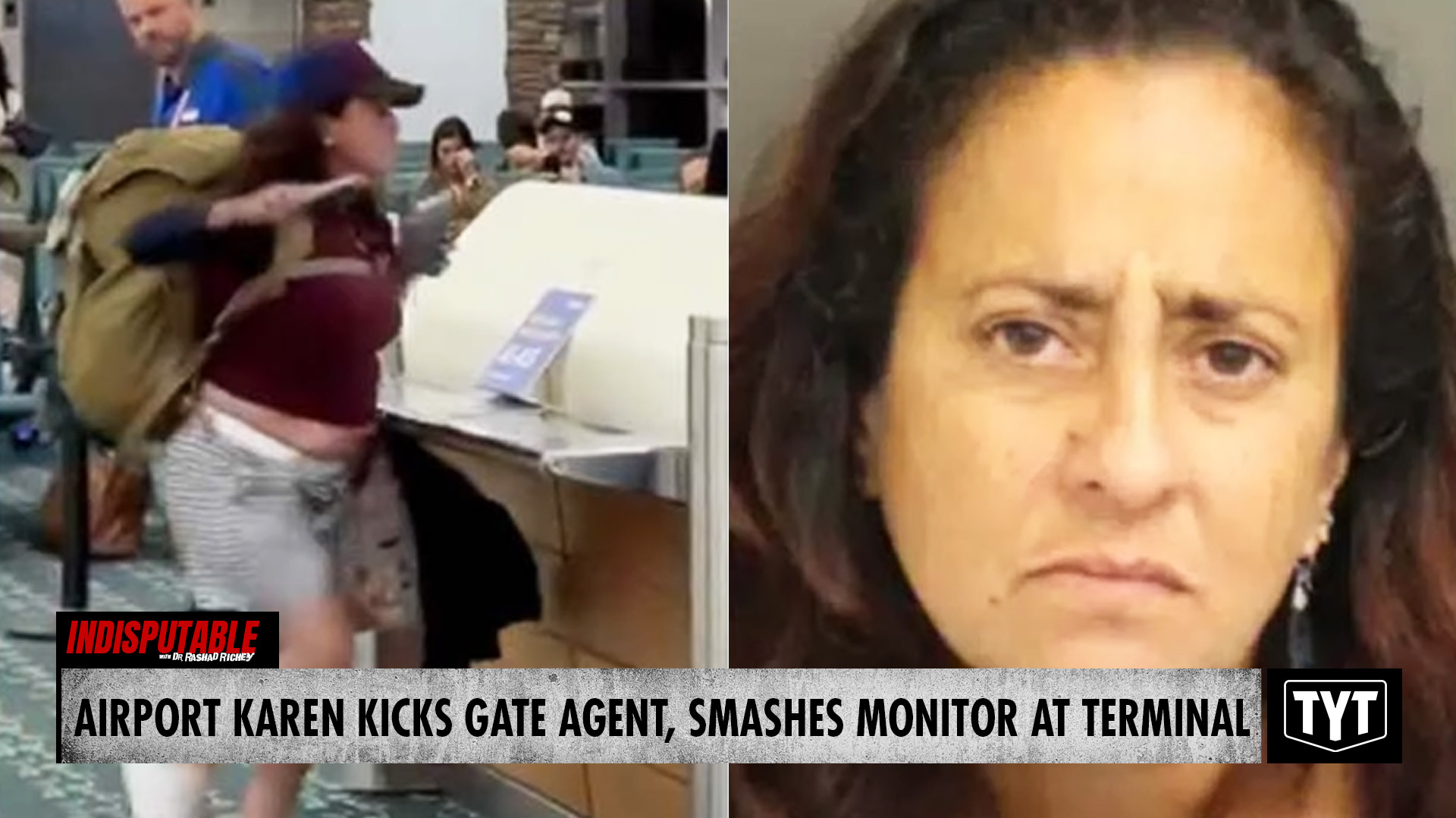 WATCH: Furious Karen KICKS Airport Staff, Smashes Monitor In Violent ...