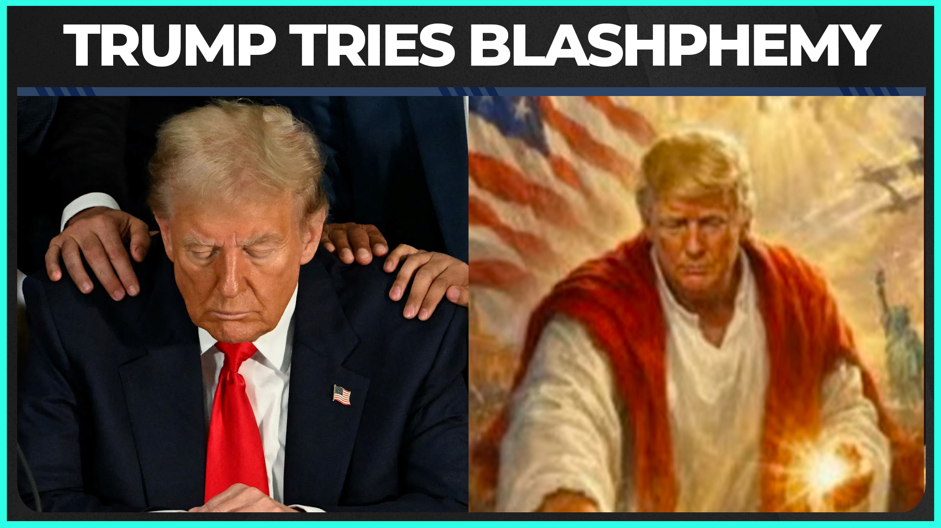 President Trump posted an image of himself depicted as Jesus Christ ...